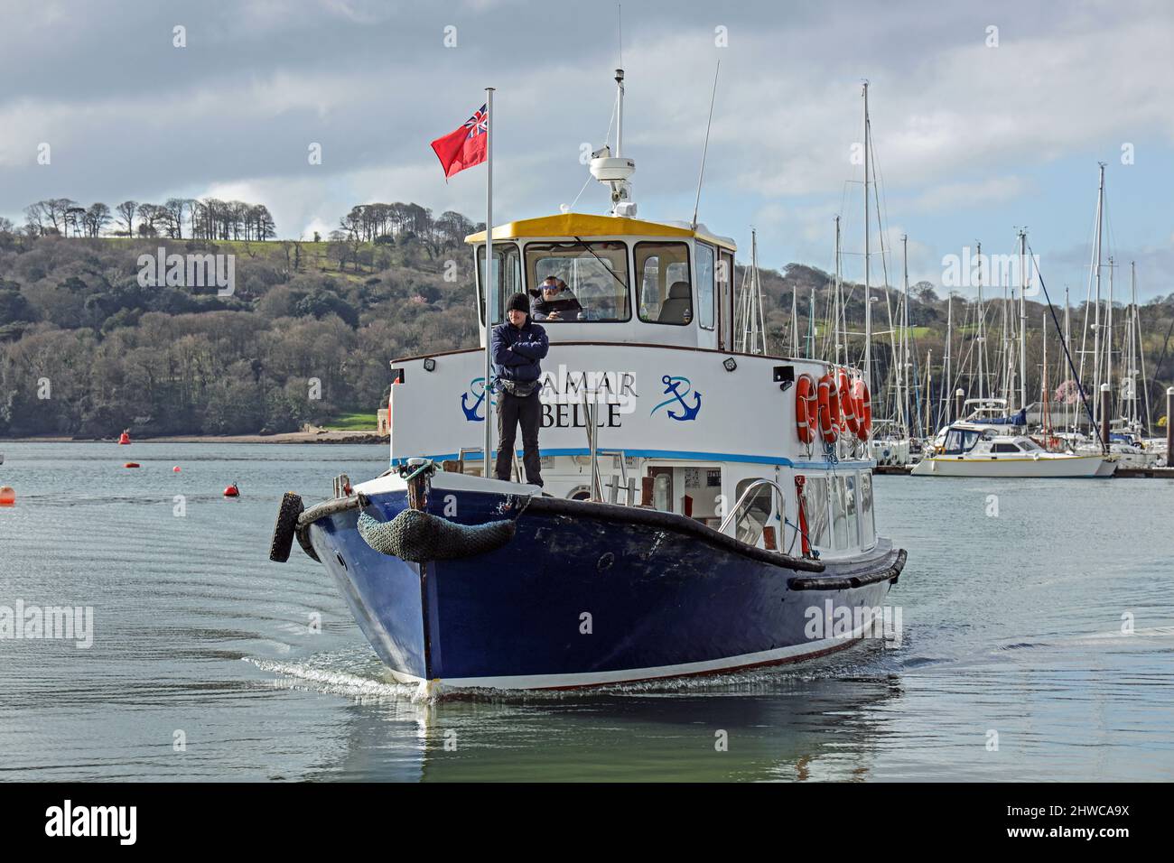 The Tamar Belle, a Cremyll Ferry crossing the Hamoaze towards Plymouth ...