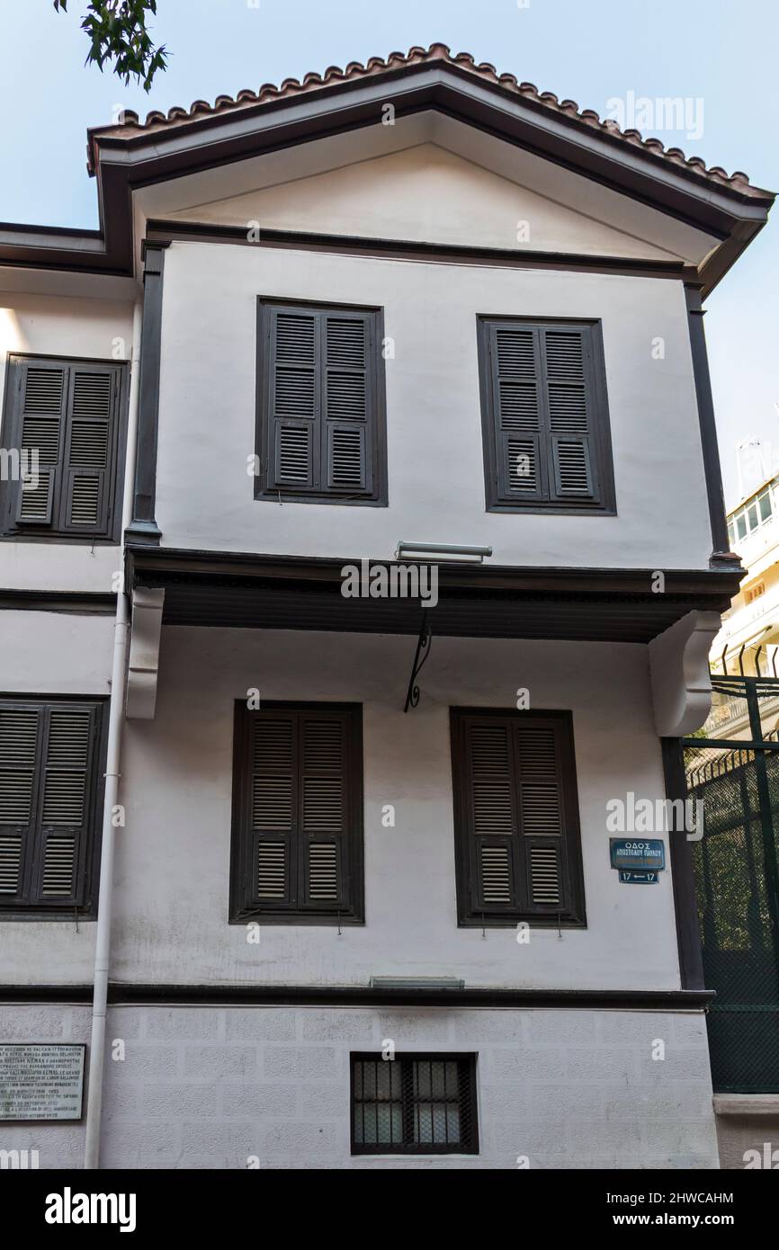 THESSALONIKI, GREECE - SEPTEMBER 22, 2019: Mustafa Kemal Ataturk museum ...