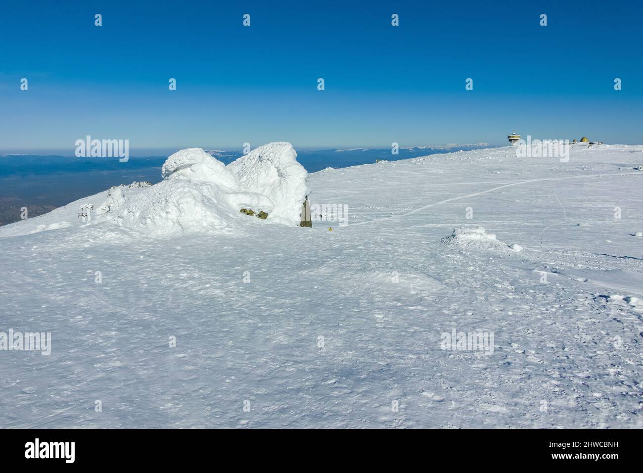 Winter view of Vitosha Mountain near Cherni Vrah peak, Sofia City ...