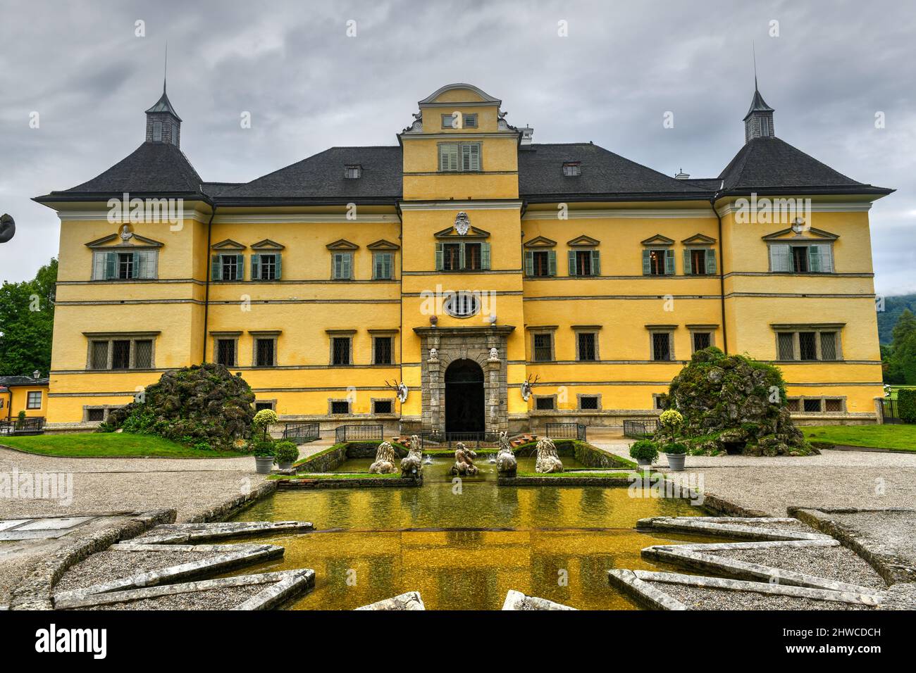 Vienna, Austria - Jul 11, 2021: Hellbrunn Palace, an early Baroque ...