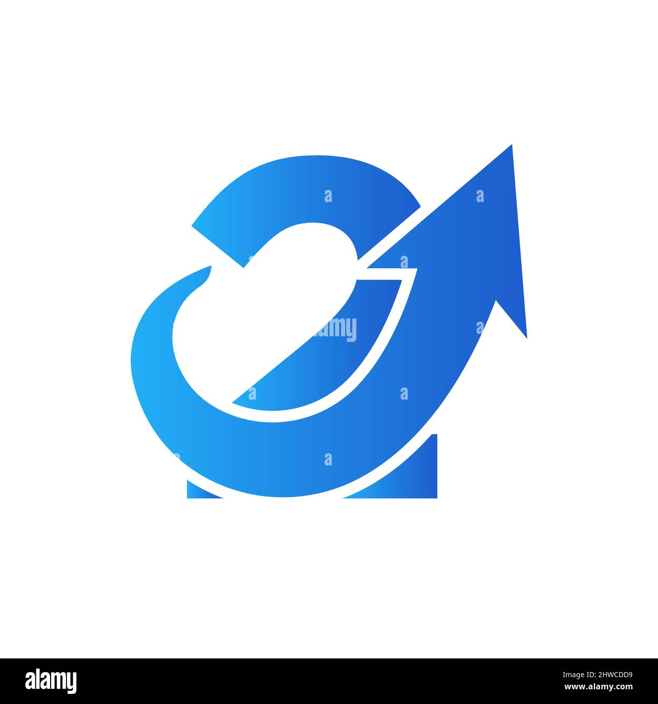Financial Marketing Logo On Letter 2, Initial Growth Arrow Concept ...