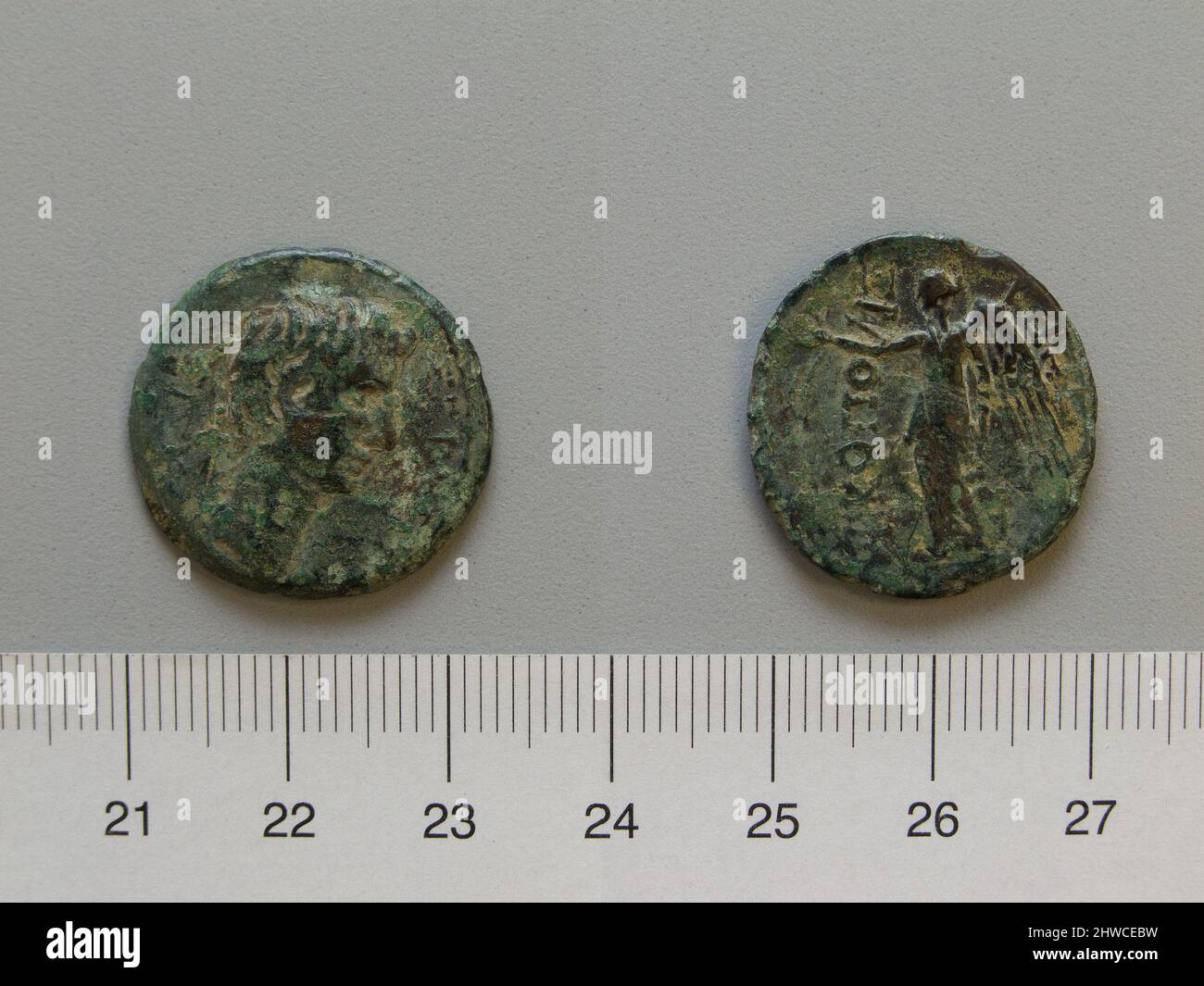 Coin of Augustus, Emperor of Rome from Nicopolis, Epirus. Ruler ...