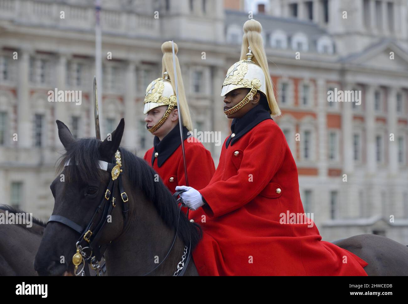 London, England, UK. Members of the Life Guards / Household Cavalry at ...