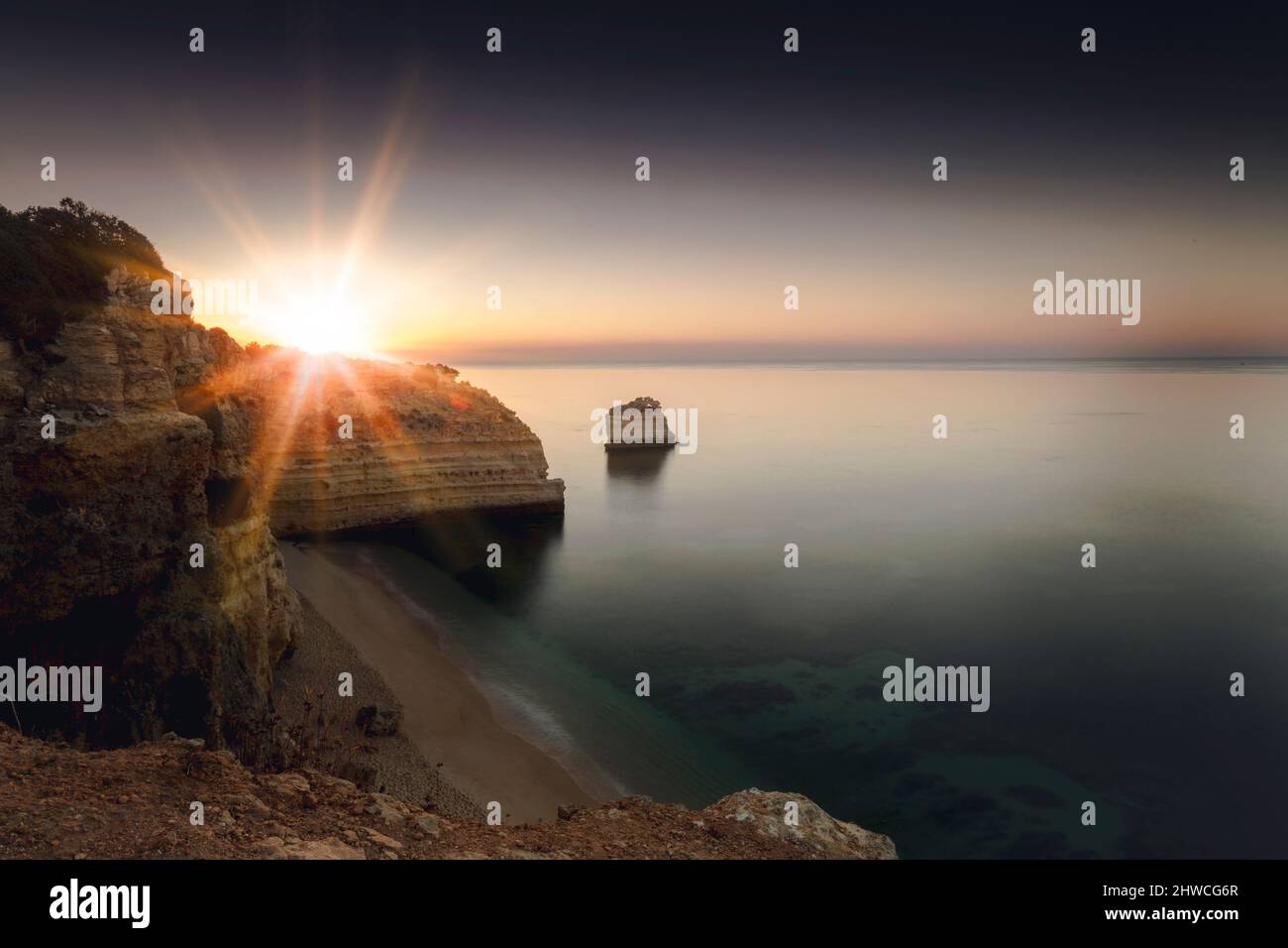 Beautiful sunset portugal beach hi-res stock photography and images - Alamy