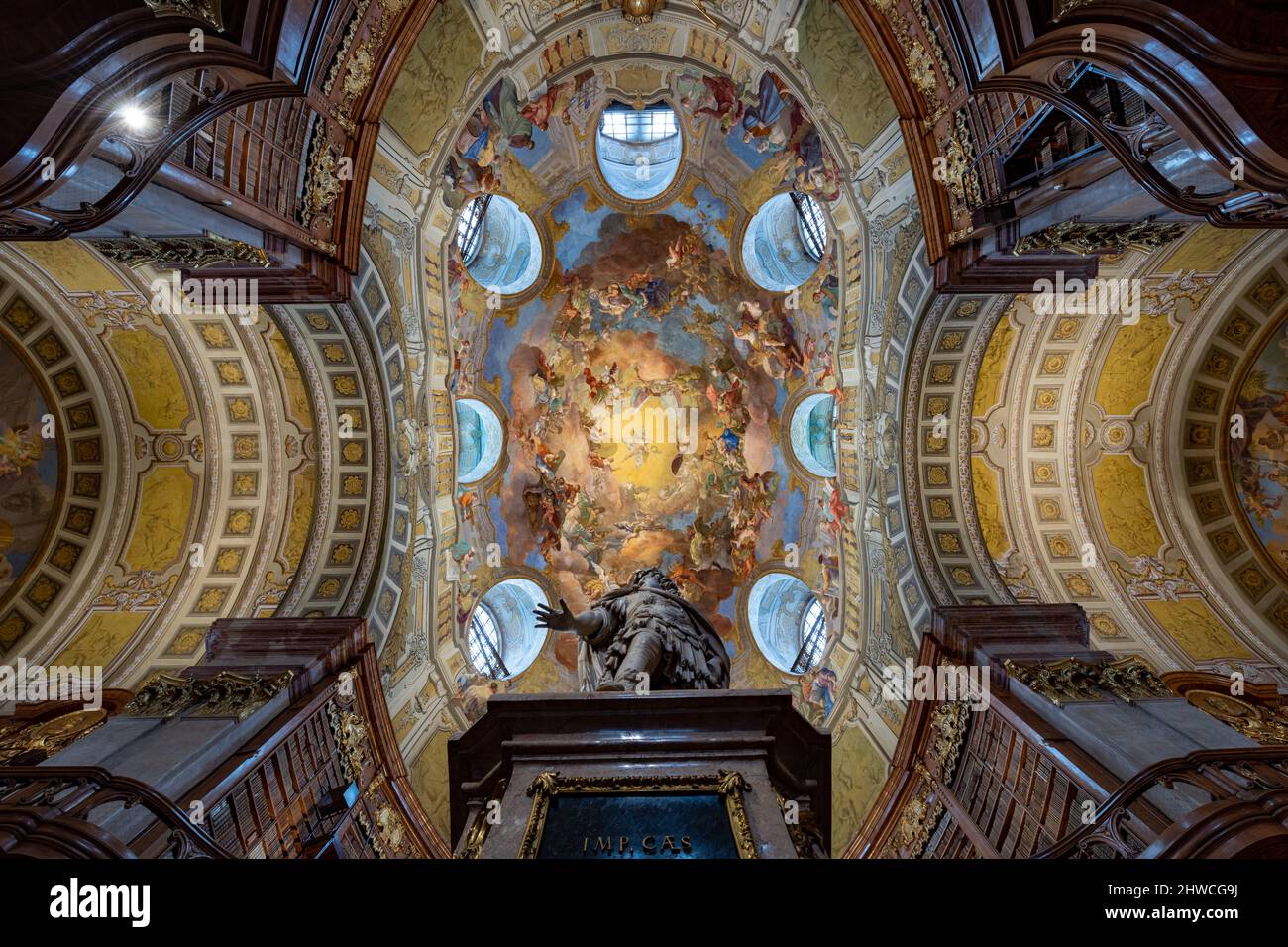 Austria, Vienna - July 14, 2021: The Prunksaal, center of the old ...
