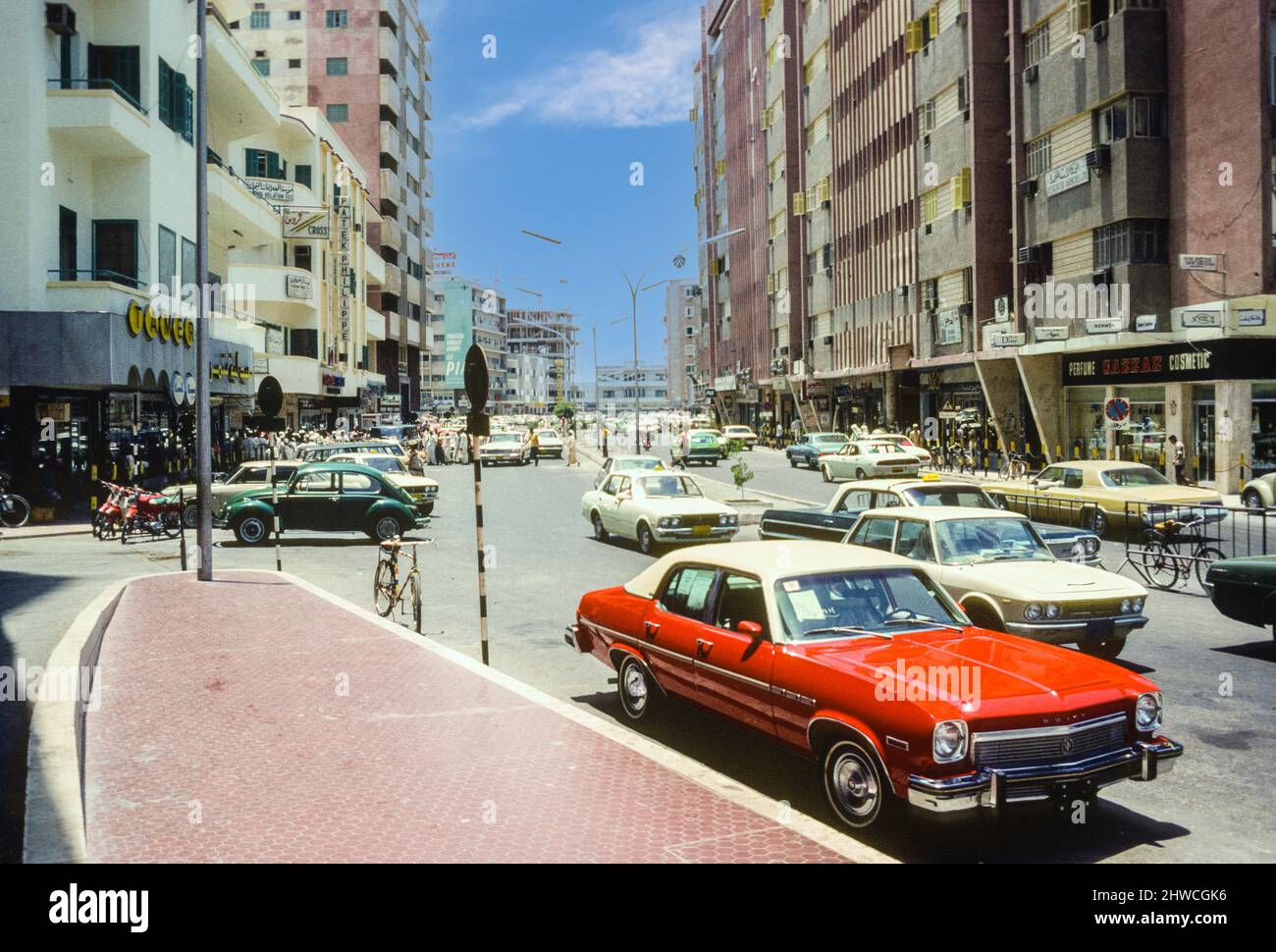 Jidda, Saudi Arabia. Abdulaziz Street. Photographed October 1974 Stock ...