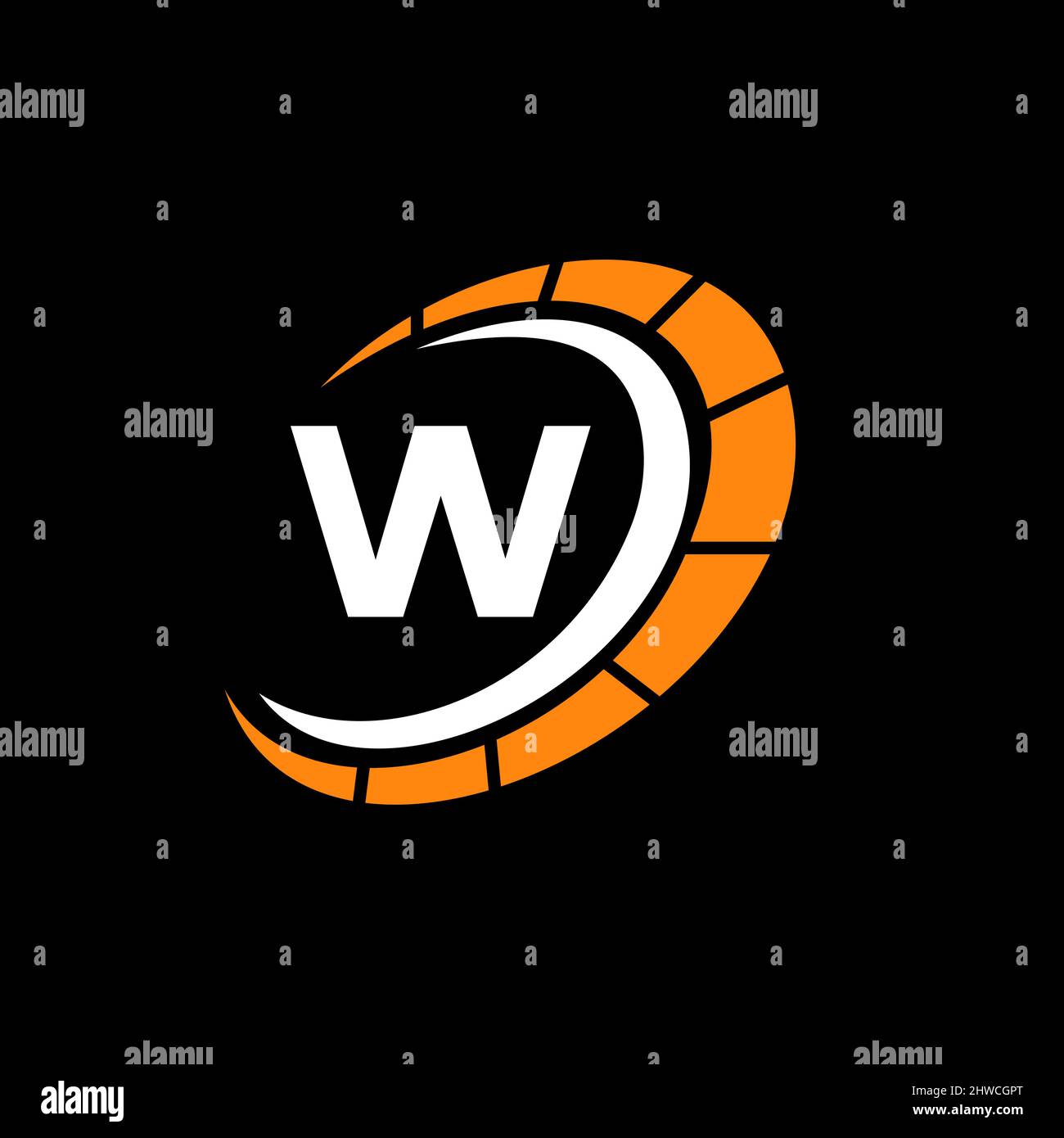 Sport Car Logo On Letter W Speed Concept. Car Automotive Template For ...