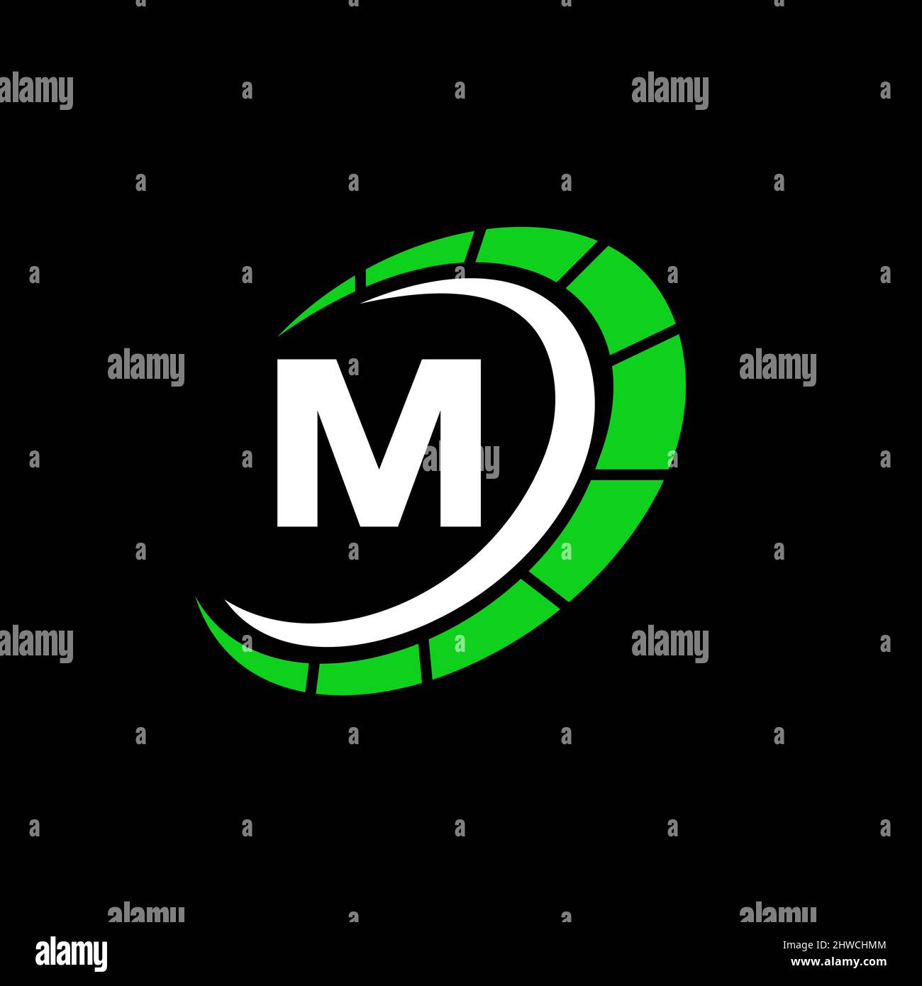 Sport Car Logo On Letter M Speed Concept. Car Automotive Template For ...