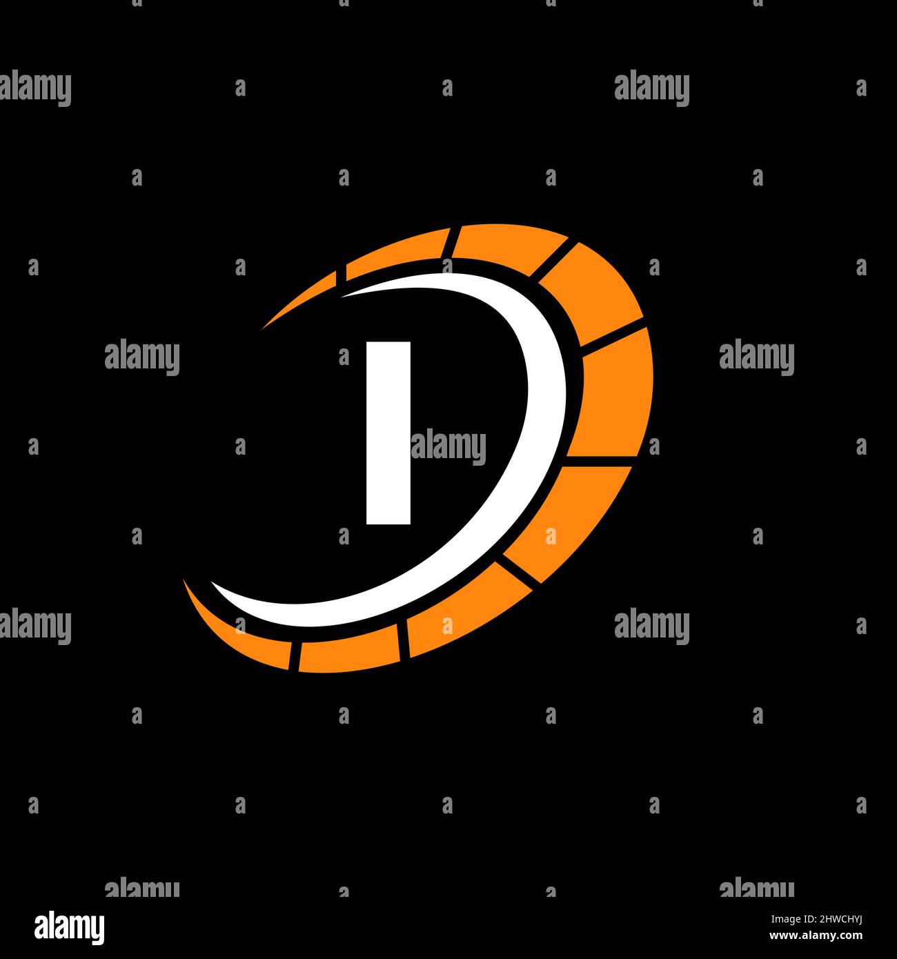 Sport Car Logo On Letter I Speed Concept. Car Automotive Template For ...