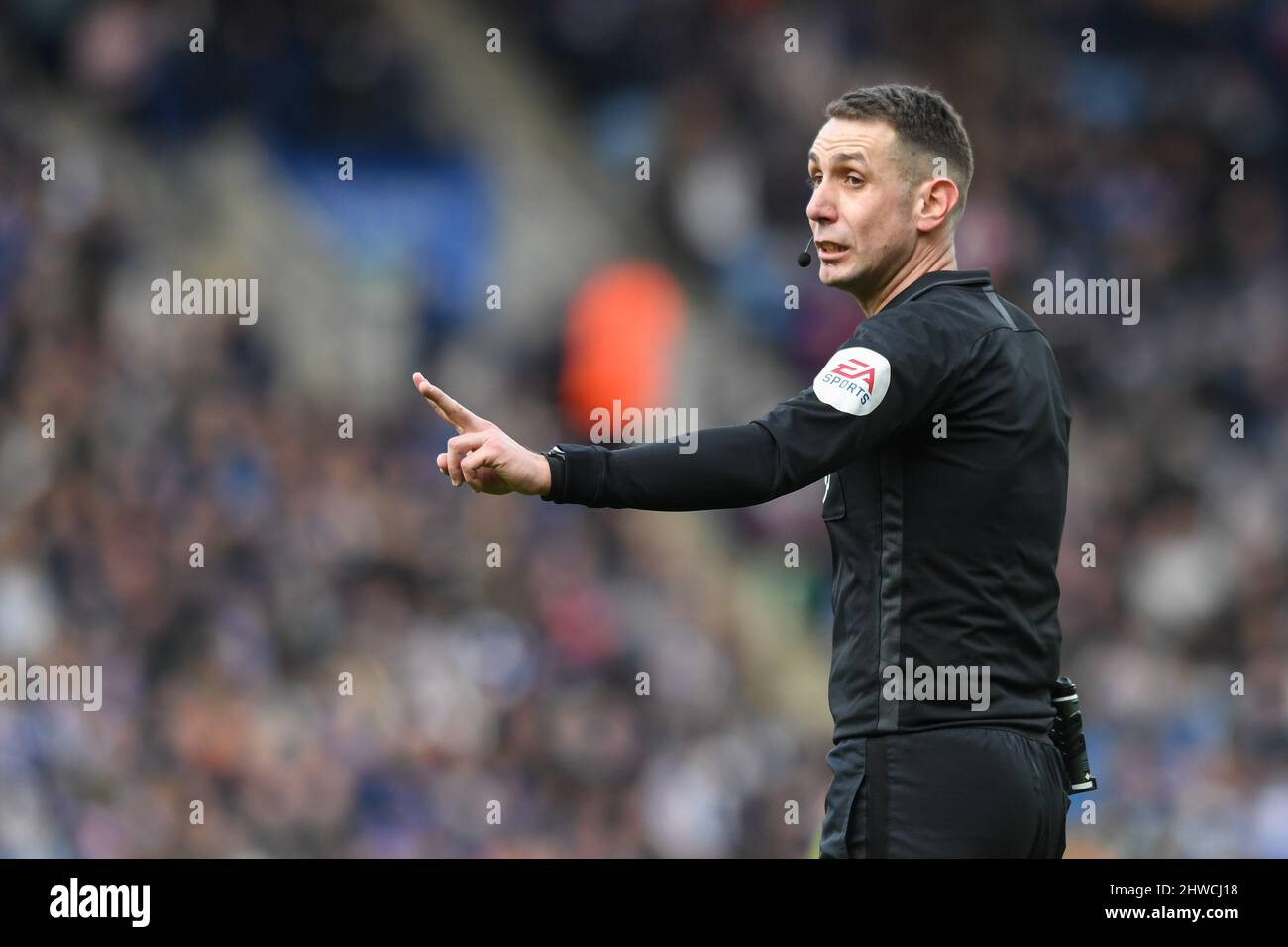 Referee David Coote makes a decision Stock Photo - Alamy