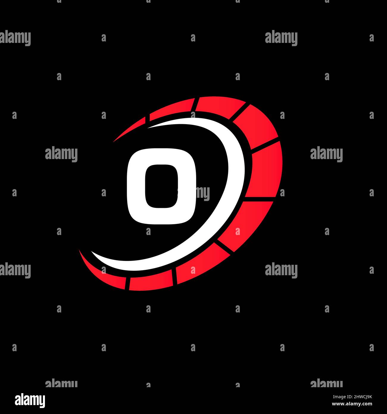 Sport Car Logo On Letter O Speed Concept. Car Automotive Template For ...