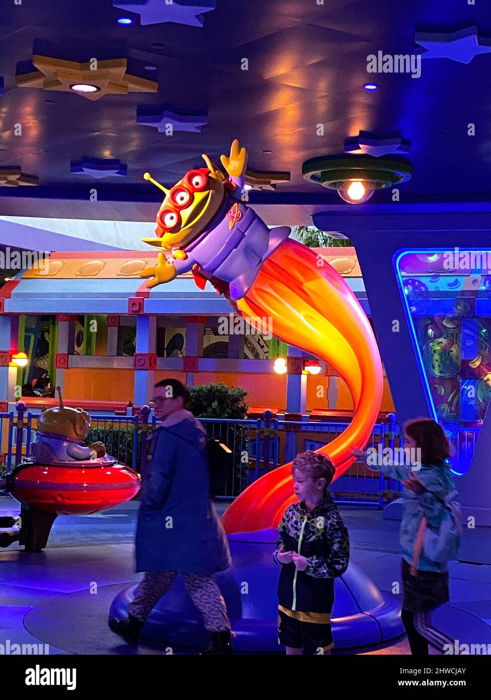 Orlando, FL USA-December 22, 2019: An Alien Swirls ride at Toy Story ...