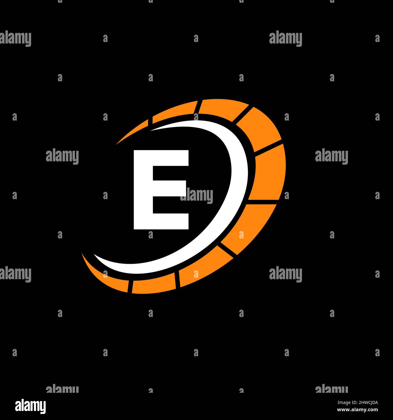 Sport Car Logo On Letter E Speed Concept. Car Automotive Template For ...