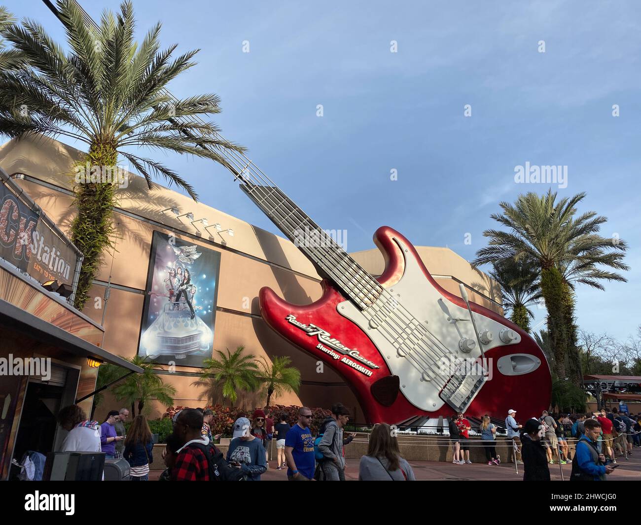 Orlando, FL USA- February 4, 2020: The Aerosmith Guitar for the Rockin ...