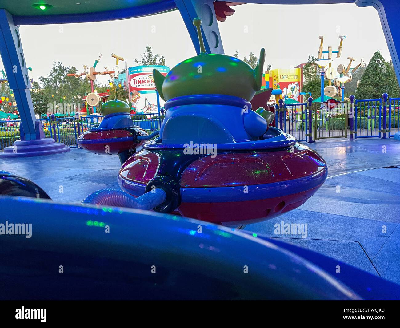 Orlando, FL USA-November 28, 2020: An Alien Swirls ride at Toy Story ...