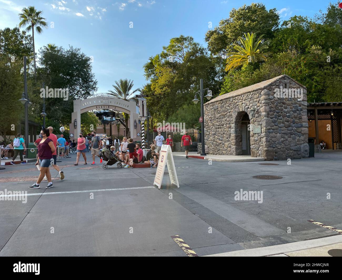 Orlando, FL USA- Nvember 28, 2020: The entrance to the Rockin Roller ...