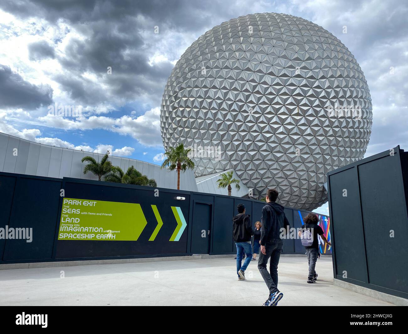 Orlando, FL USA- March 8, 2020: The Spaceship Earth ride at EPCOT in ...