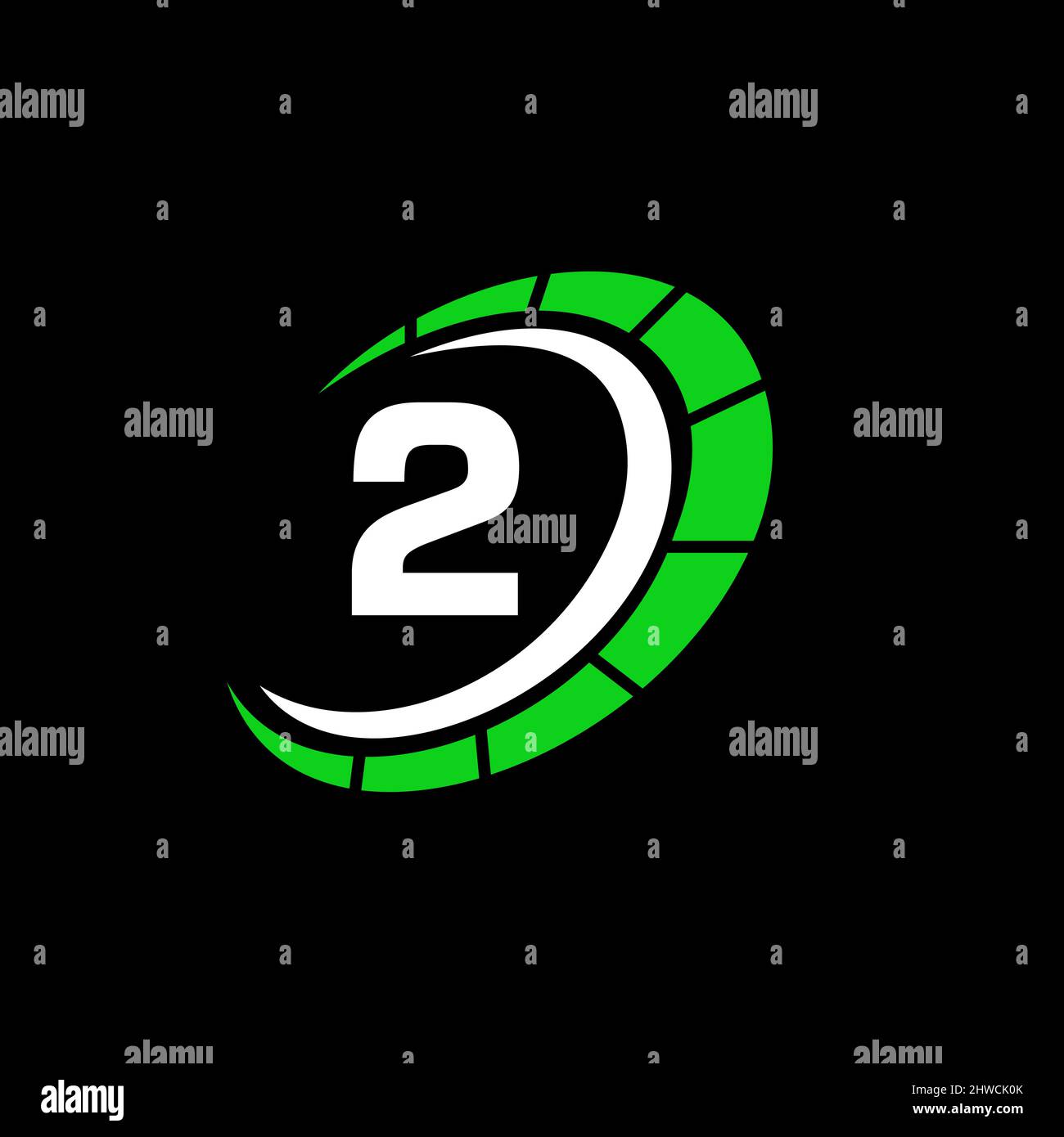 Sport Car Logo On Letter 2 Speed Concept. Car Automotive Template For ...