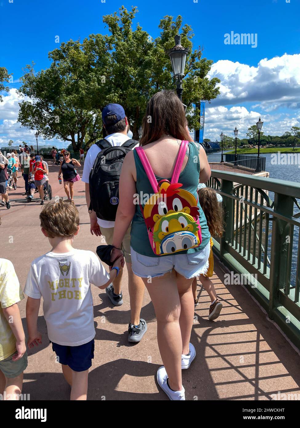 Orlando, FL USA- October 9, 2021: People walking around EPCOT in Walt ...