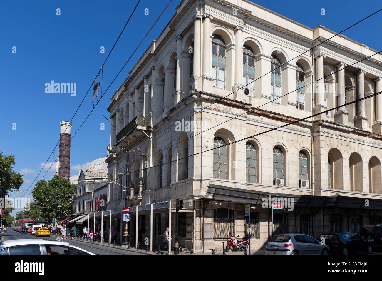 ISTANBUL, TURKEY - JULY 26, 2019: Typical Building and street in Laleli ...