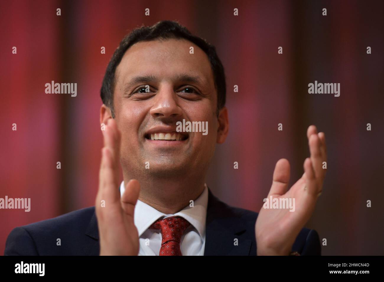 Glasgow Scotland, UK March 05 2022 Scottish Labour Leader, Anas Sarwar ...