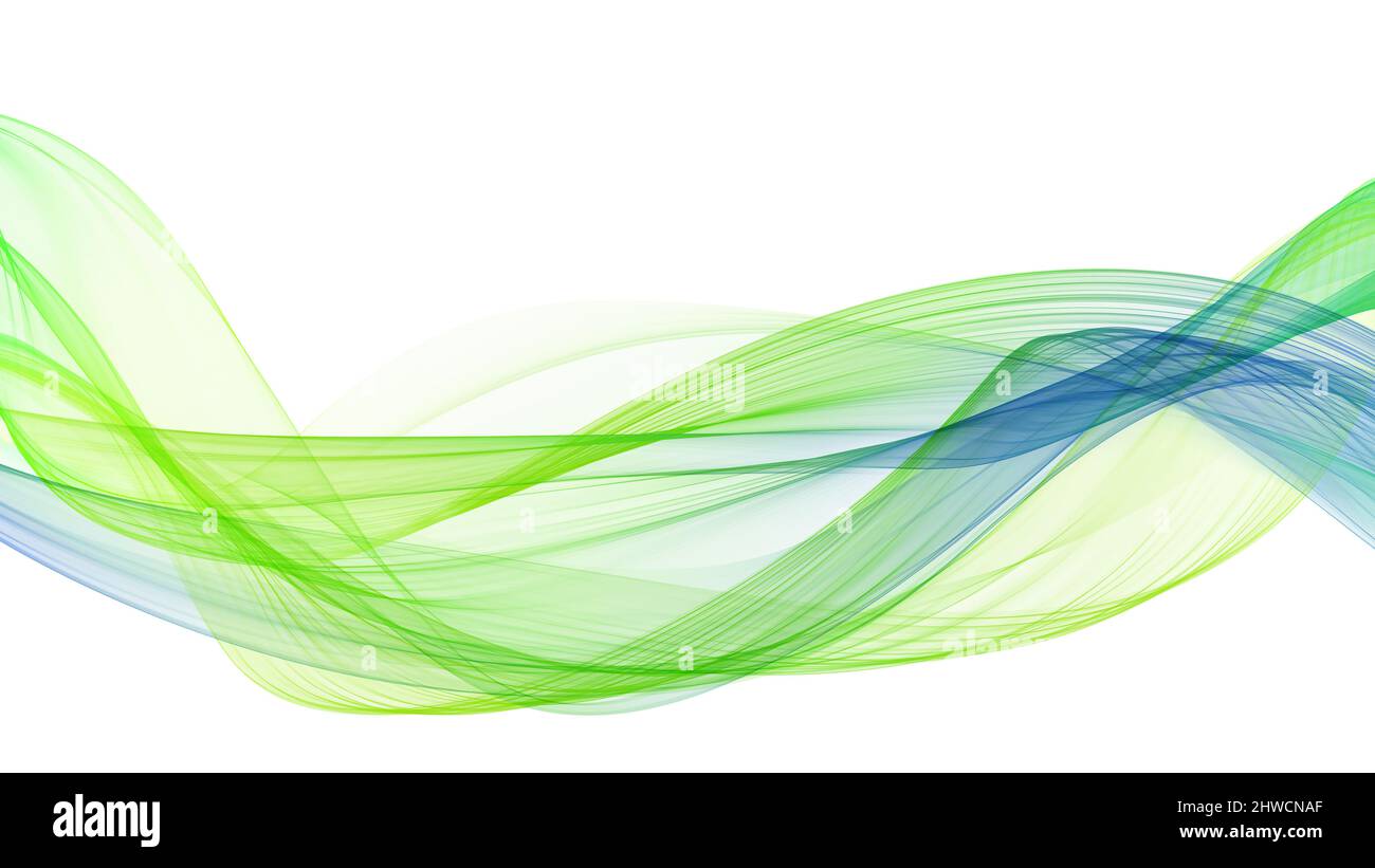 Abstract soft wave design in green, blue colors Stock Photo - Alamy