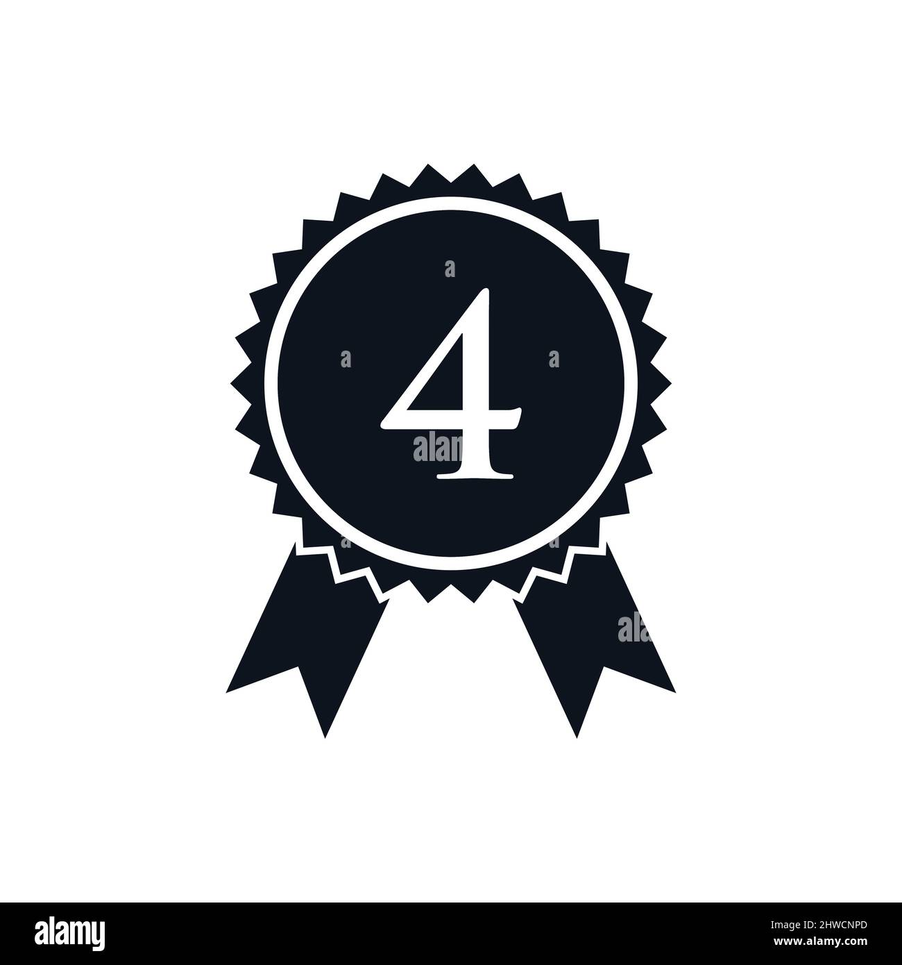 Winner Award Certified Medal Badge On 4 Logo Template. Best Seller ...