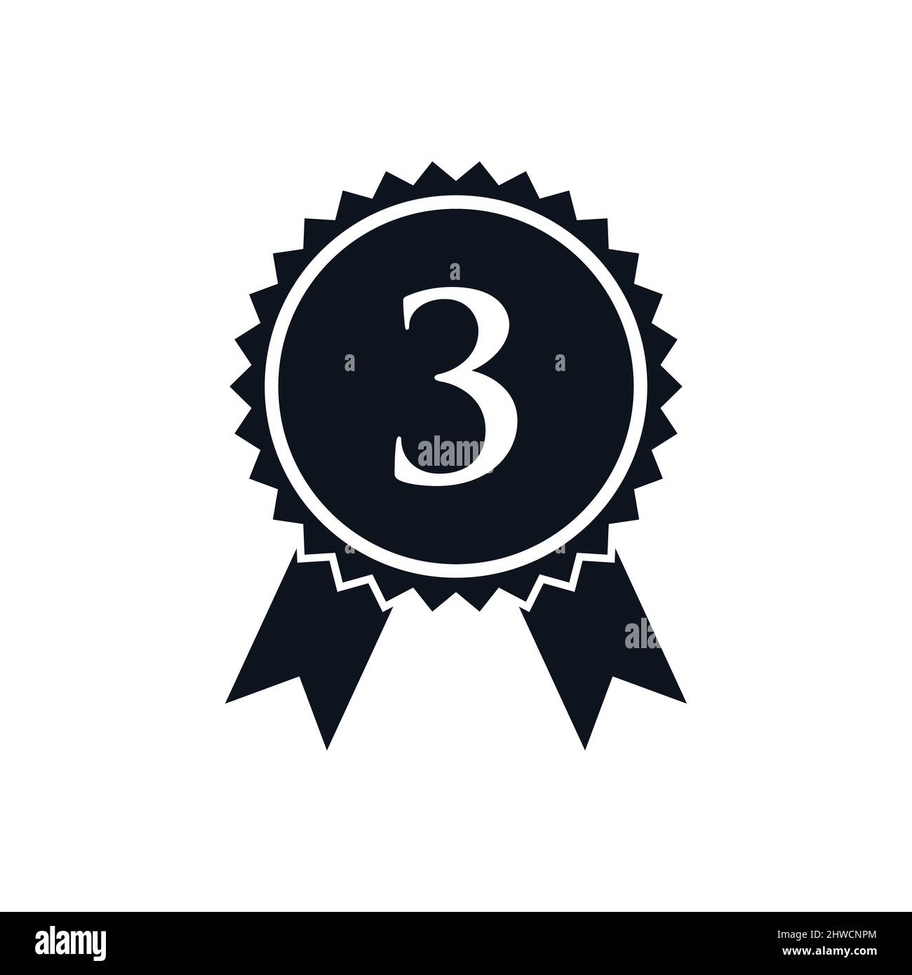 Winner Award Certified Medal Badge On 3 Logo Template. Best Seller ...