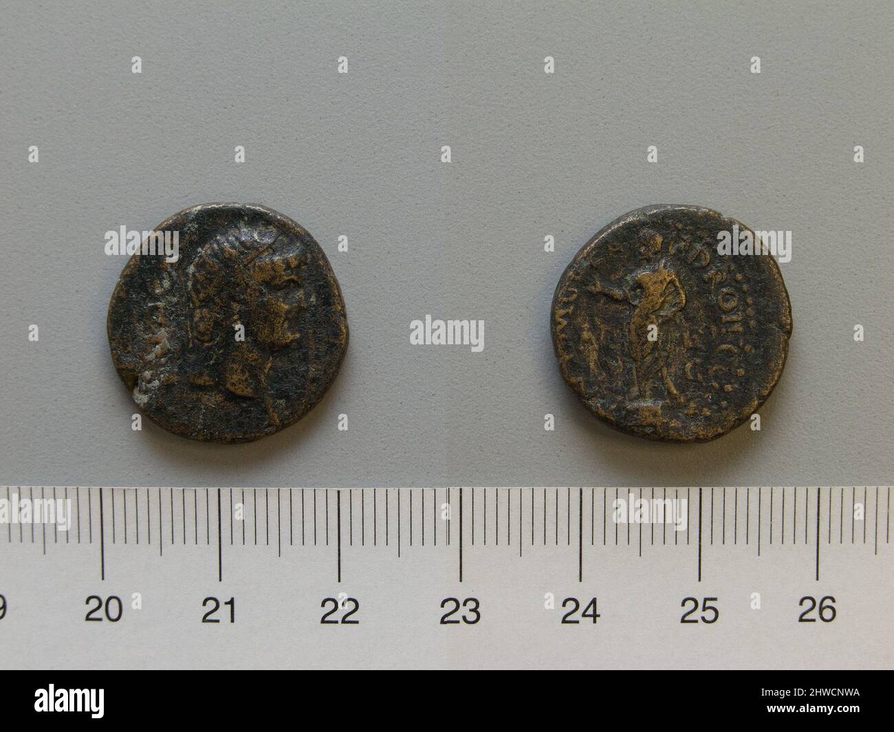 Coin of Nero, Emperor of Rome from Corinth. Ruler: Nero, Emperor of ...