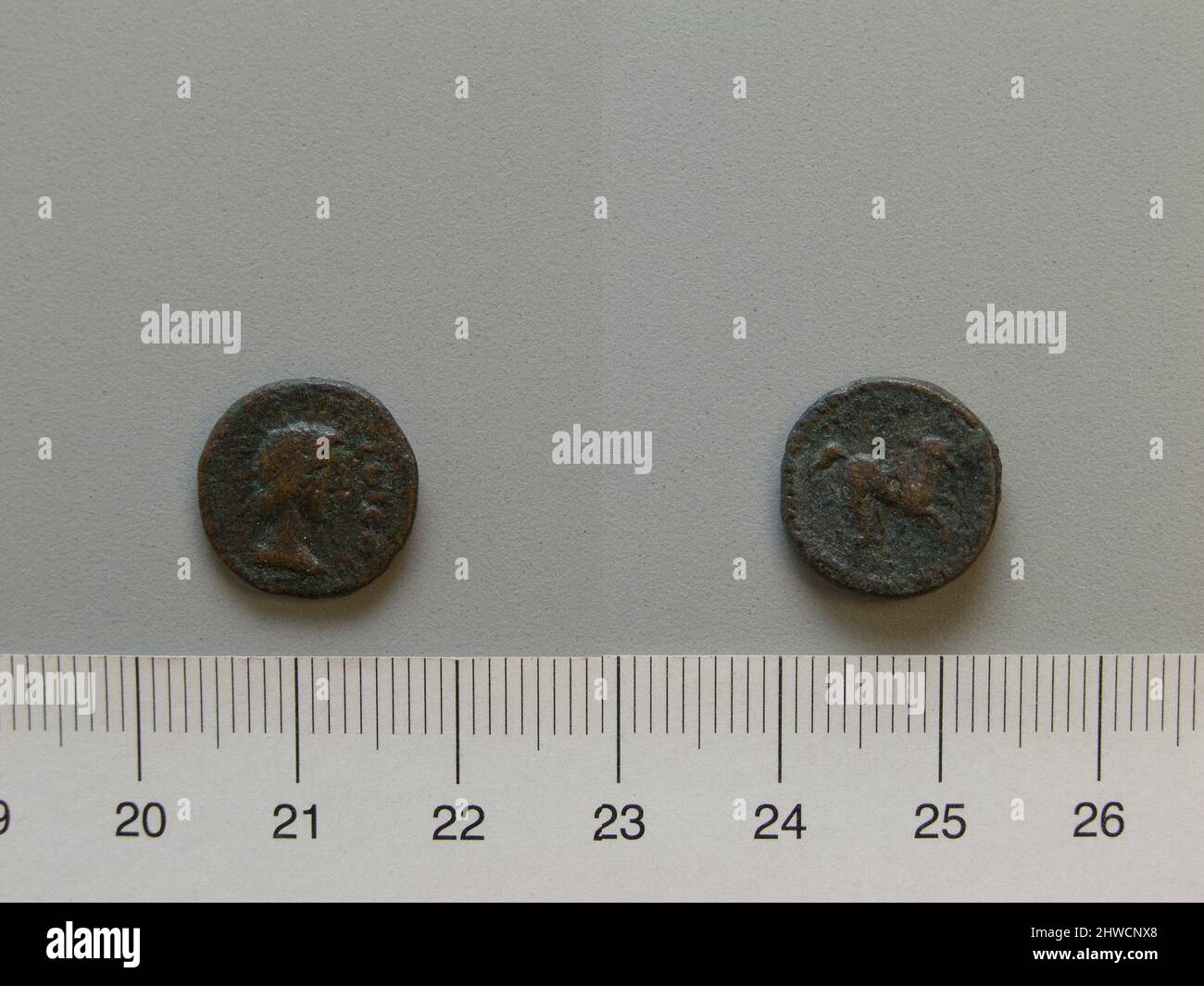 Coin of Domitian, Emperor of Rome from Corinth. Ruler: Domitian ...