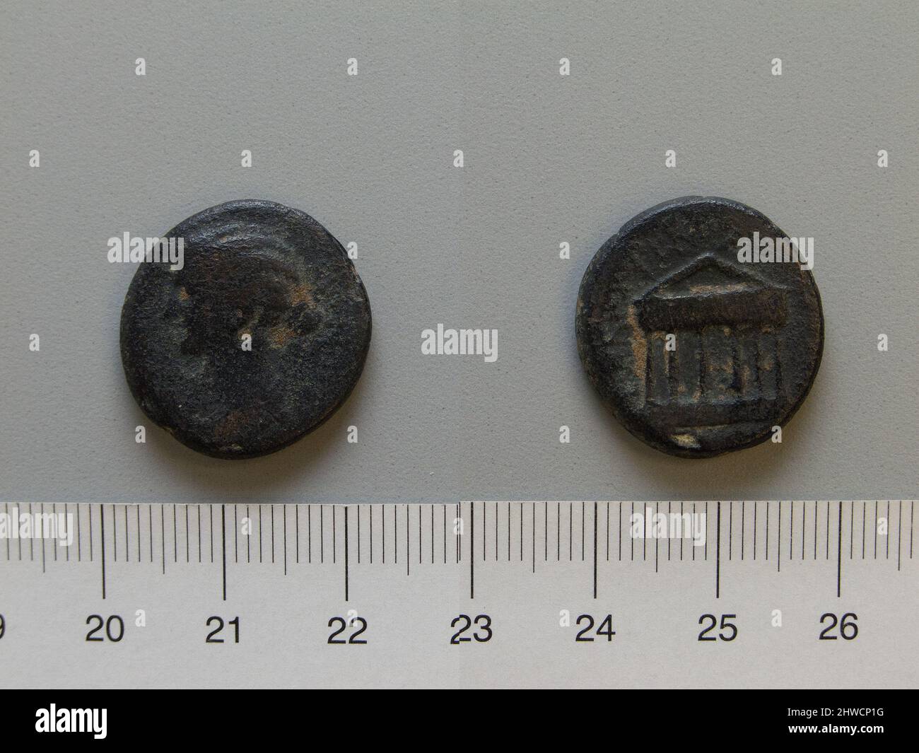 Coin of Tiberius, Emperor of Rome from Corinth. Mint: Corinth Artist ...