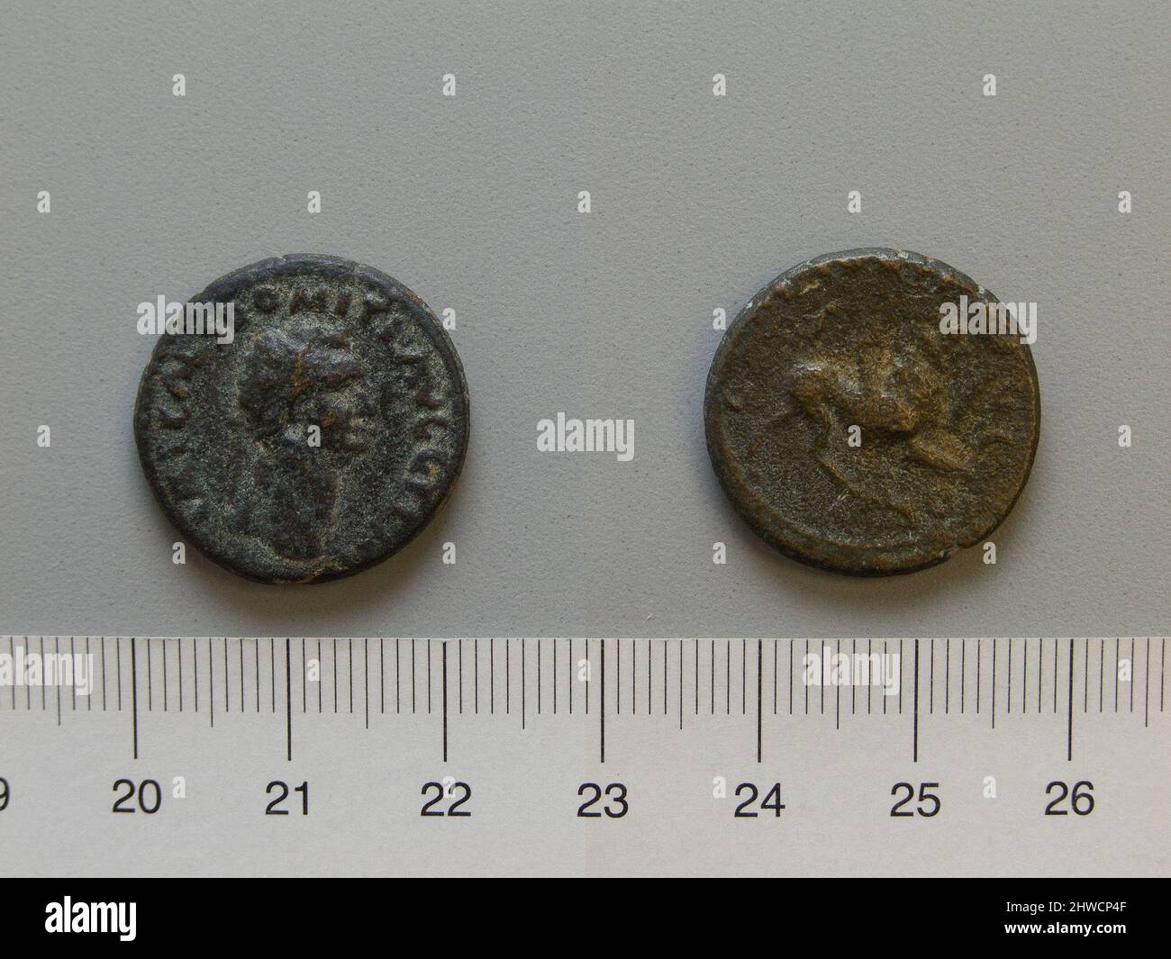 Coin of Domitian, Emperor of Rome from Corinth. Ruler: Domitian ...