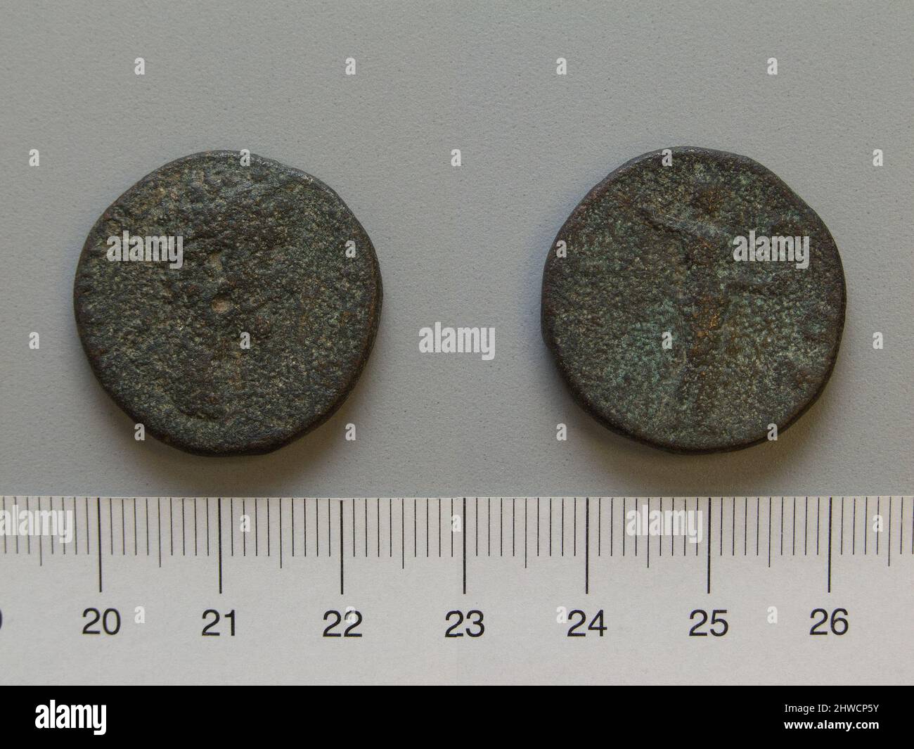 Coin of Antoninus Pius, Emperor of Rome from Corinth. Ruler: Antoninus ...