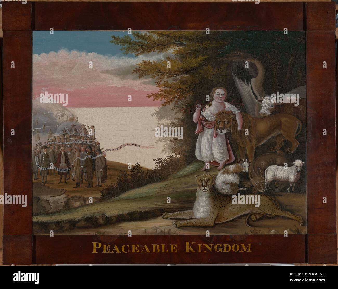 The Peaceable Kingdom. Artist: Edward Hicks, American, 1780–1849 Stock ...