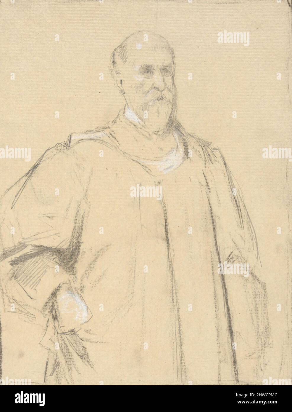 Judge Wayland, study for a painting at Yale. Artist: John Ferguson Weir ...