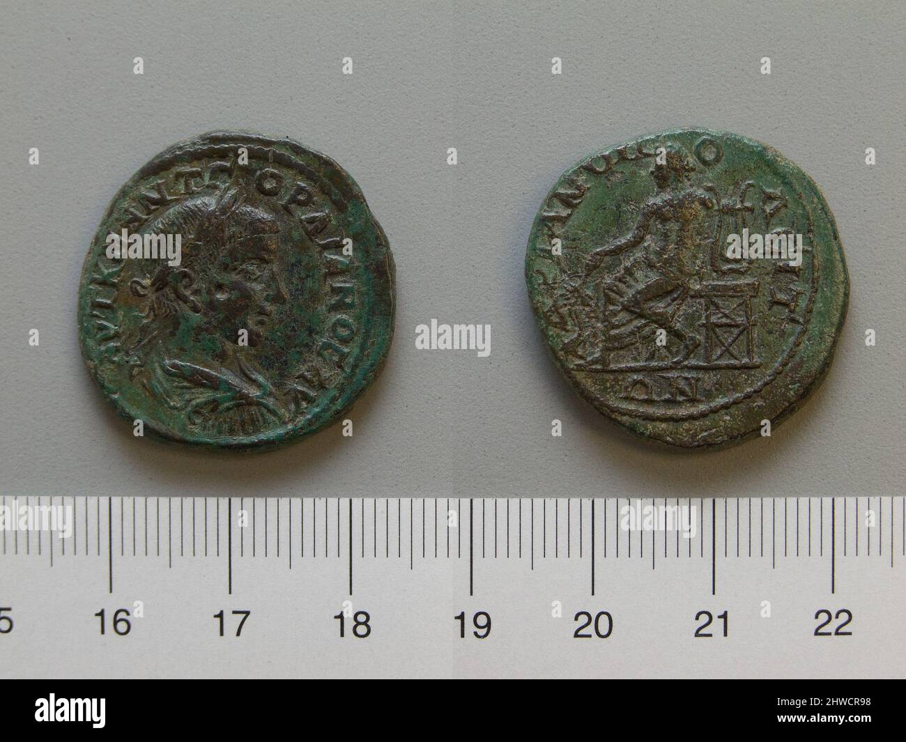 Coin of Gordian III, Emperor of Rome from Hadrianopolis. Ruler: Gordian ...