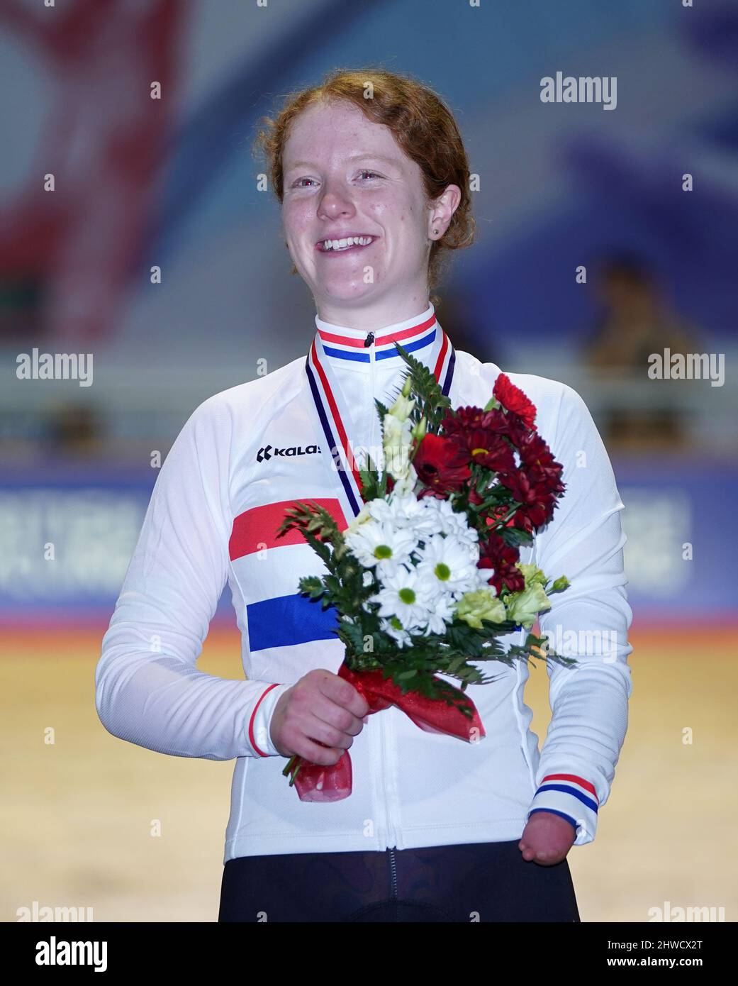 Morgan Newberry celebrates winning the Para Pursuit WC 1-5 during day ...