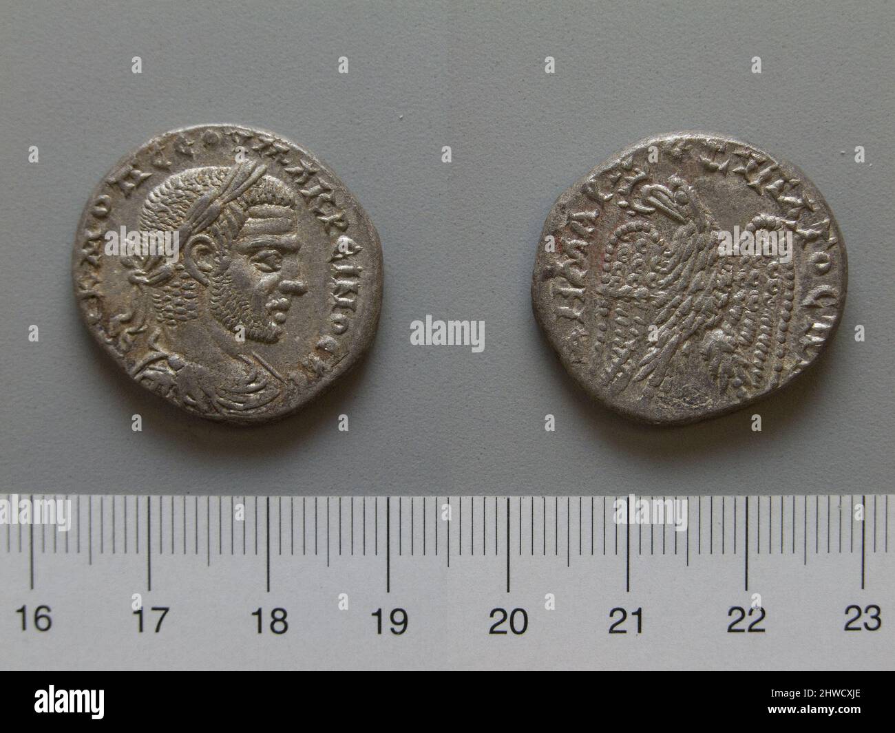 Tetradrachm of Macrinus, Emperor of Rome from Laodicea ad Mare. Ruler ...