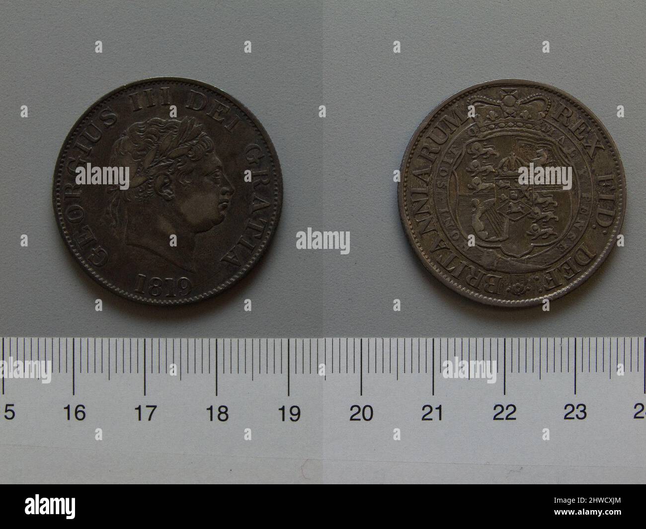 Halfcrown of George III, King of Great Britain from England. Ruler ...