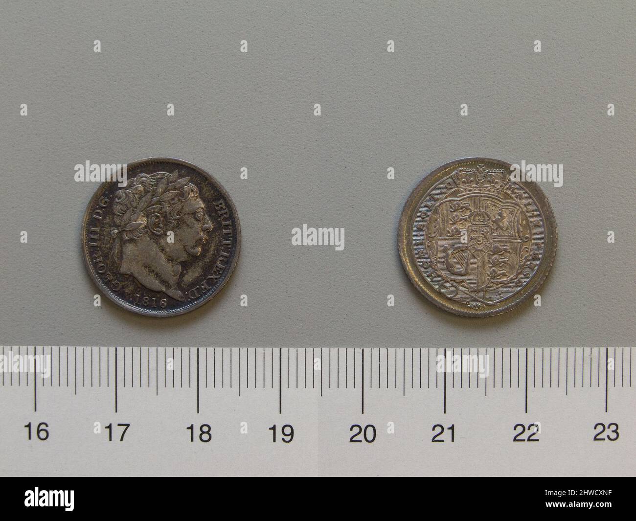 Sixpence of George III, King of Great Britain from England. Ruler ...