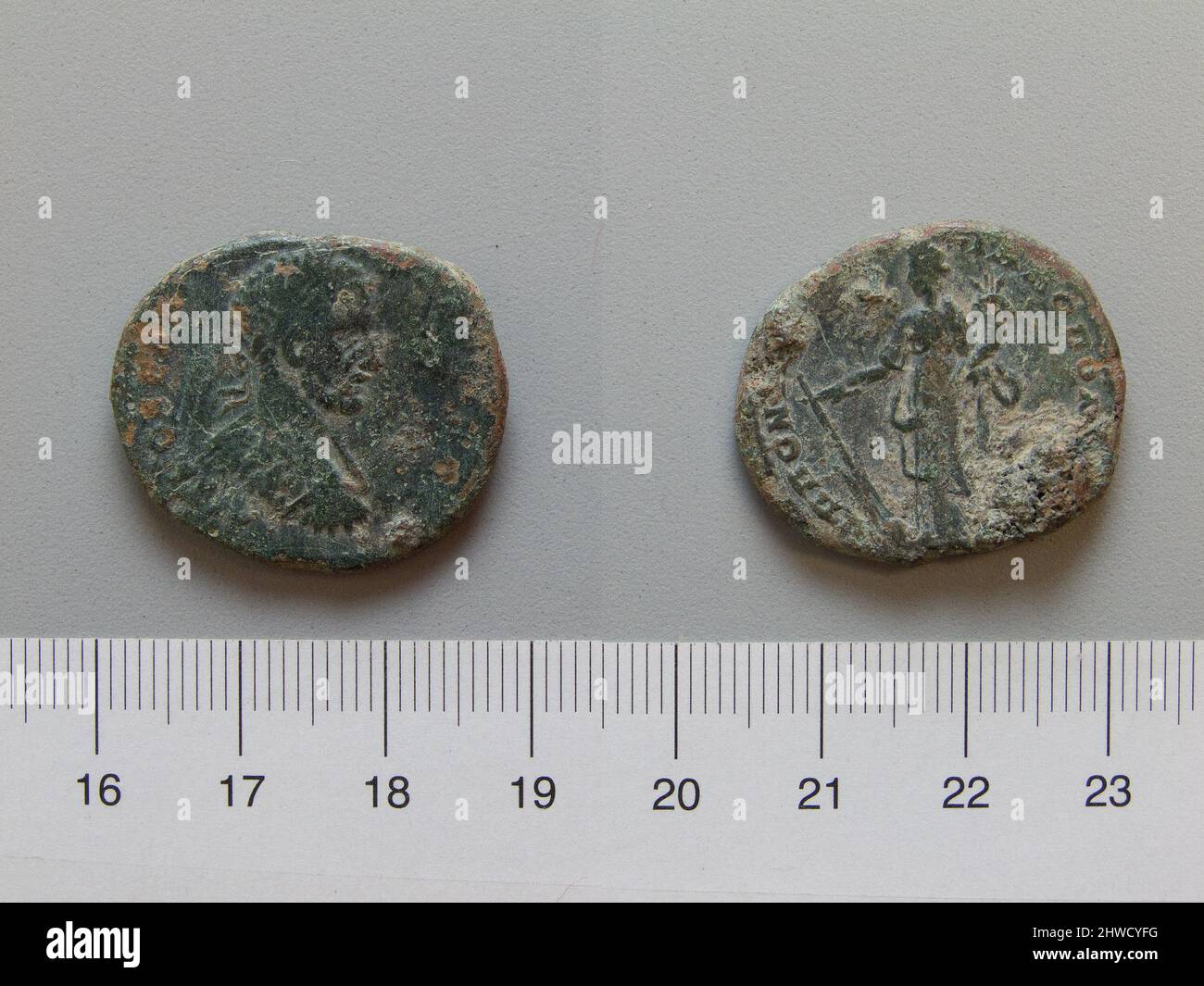 Coin of Macrinus, Emperor of Rome. Ruler: Macrinus, Emperor of Rome, ca ...