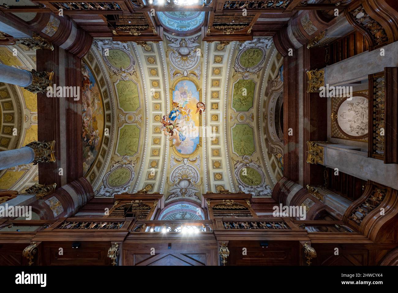 Austria, Vienna - July 14, 2021: The Prunksaal, center of the old ...