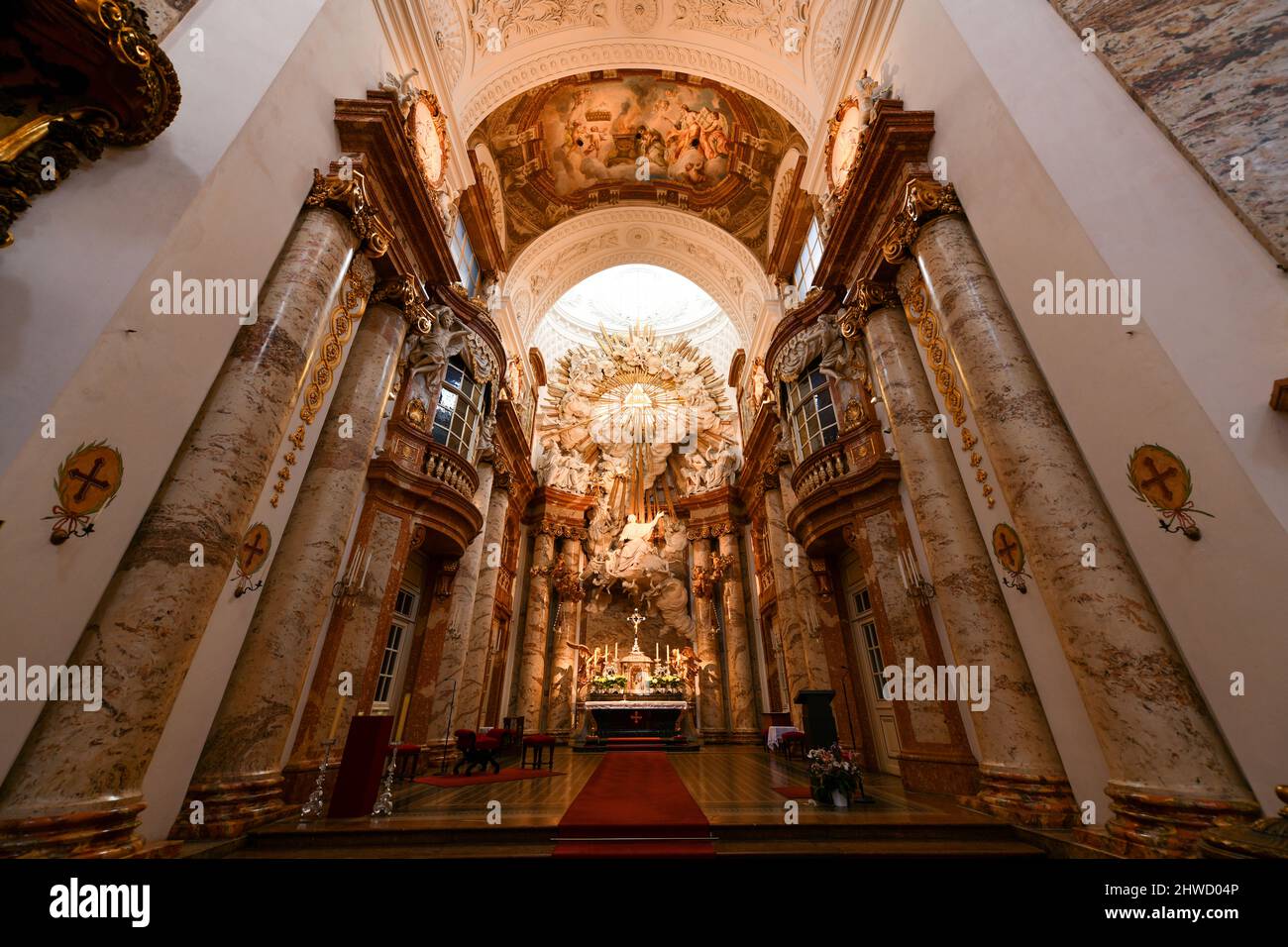 Karlskirche vienna interior hi-res stock photography and images - Alamy