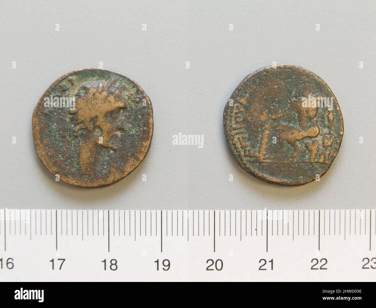 Coin of Antoninus Pius, Emperor of Rome from Topirus. Ruler: Antoninus ...