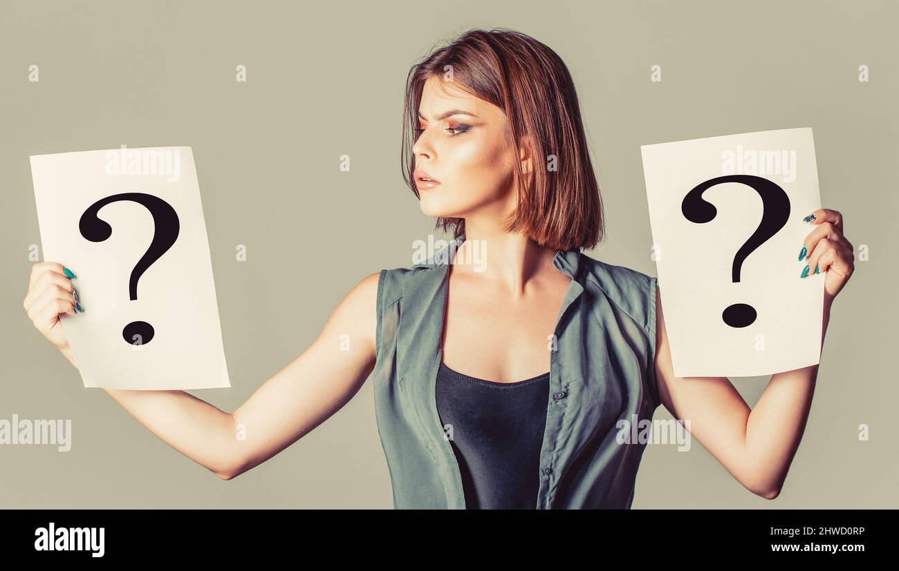 Question mark, symbol. Concept - challenging issue, looking for the ...