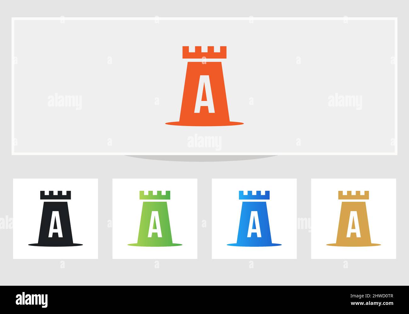 Castle Logo On Letter A. Castle King Logo Design Initial A Letter ...