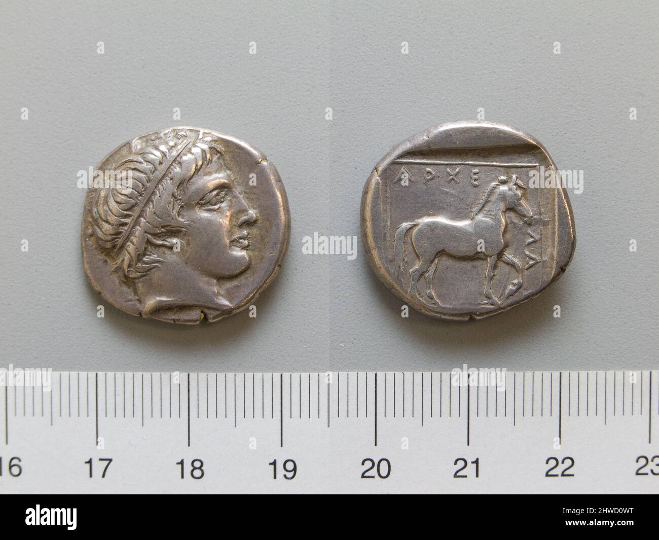 Coin of Archelaus I from Macedonia. Ruler: Archelaus I, King of Macedon ...