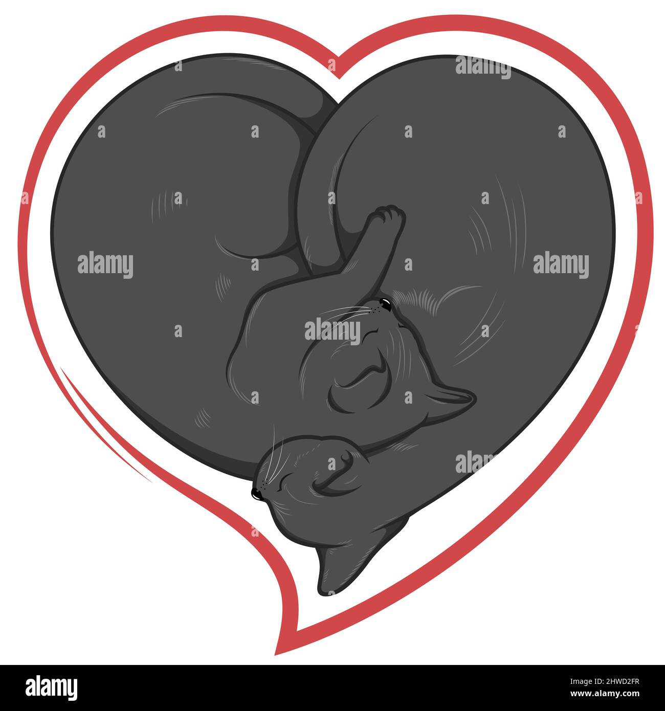 Forever heart illustration design Cut Out Stock Images & Pictures - Alamy