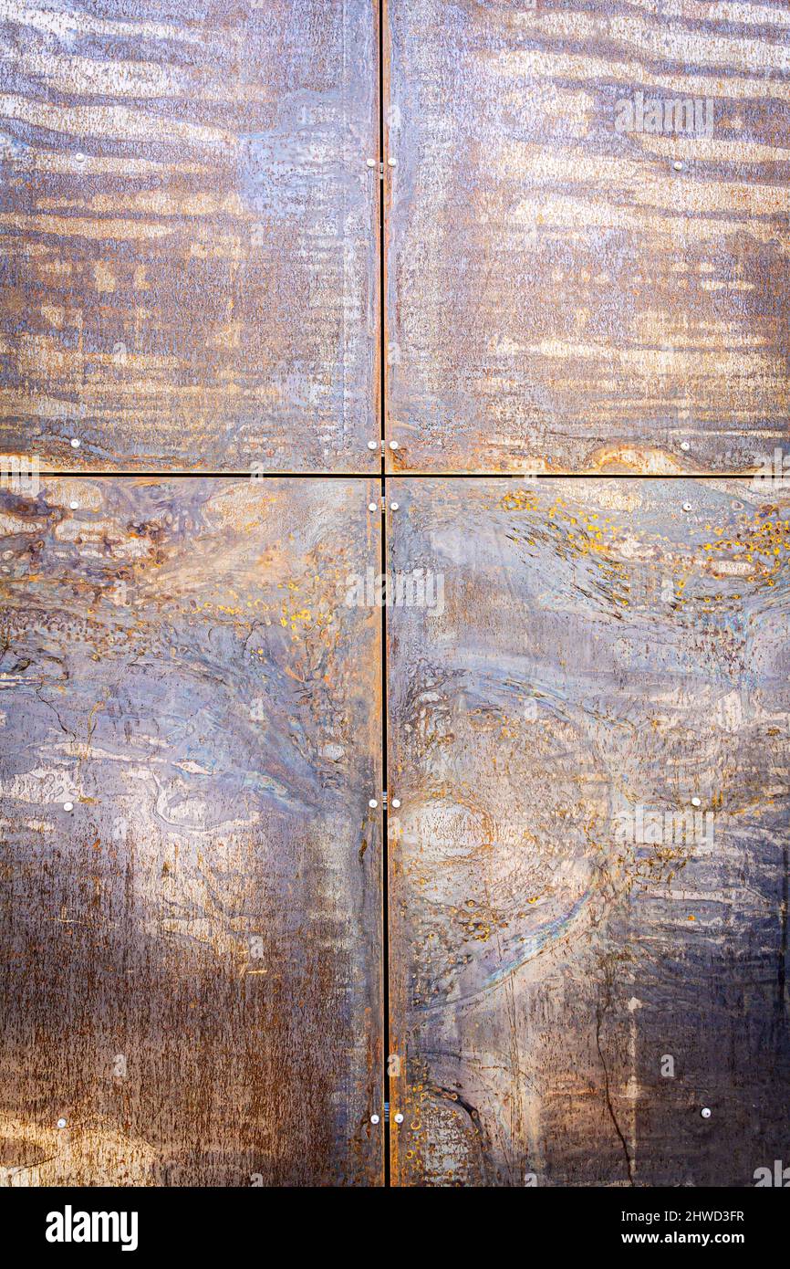 Old rusty worn iron wall texture background Stock Photo - Alamy