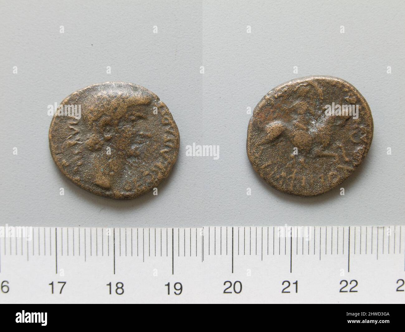 Coin of Augustus, Emperor of Rome. Ruler: Augustus, Emperor of Rome, 63 ...
